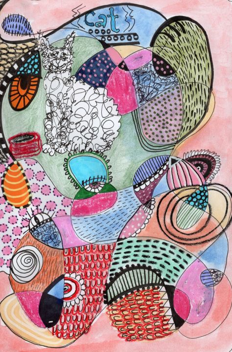 Cat - Rachael Caskey Art Studio - Paintings & Prints, Animals, Birds ...