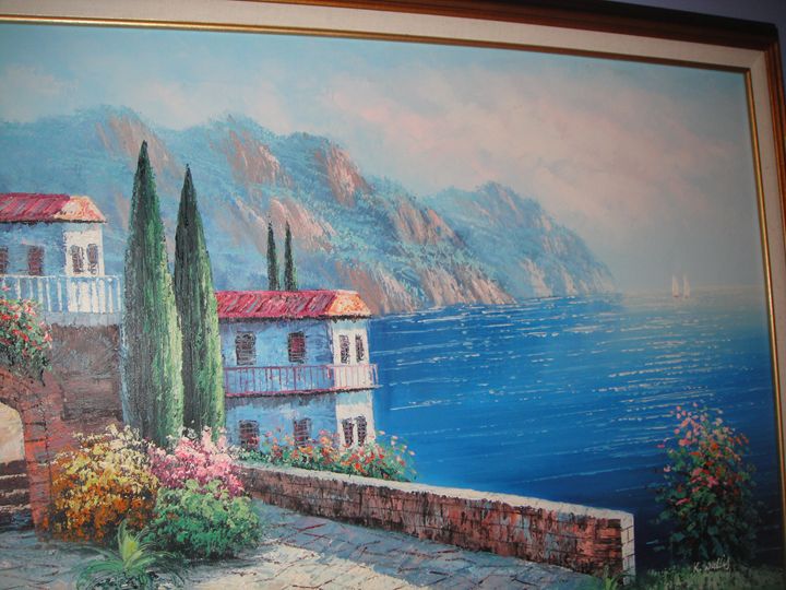 Italian coastline by kent wallis - Karen Schenzel - Paintings & Prints ...