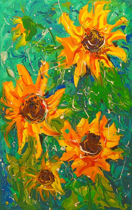 Sunflowers - Olha Darchuk - Paintings & Prints, Flowers, Plants ...