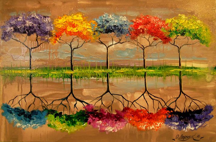 Each tree by its smell - Olha Darchuk - Paintings & Prints, Landscapes ...
