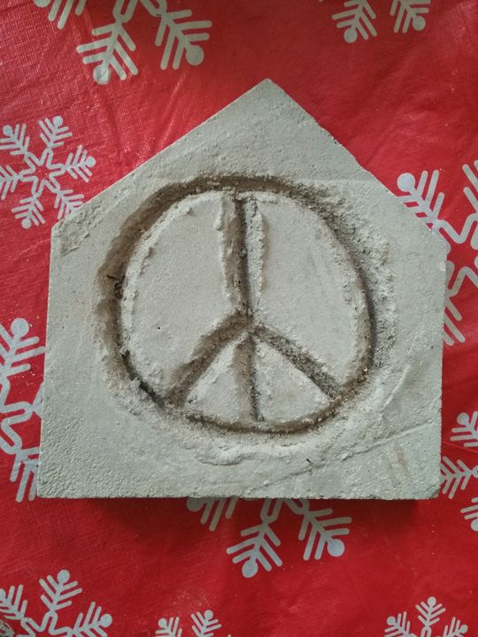 Home plate cut stone peace sign - Cloud styles - Crafts & Other Art ...