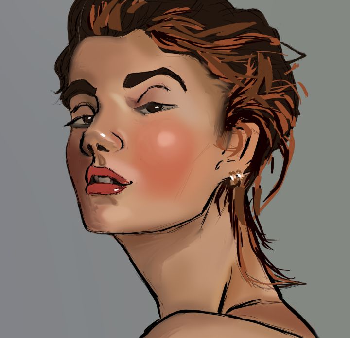 Blush Girl - Travis Anderson - Digital Art, People & Figures, Portraits ...