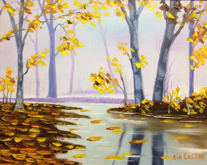 Late Fall in the woods - Kim Castor - Paintings & Prints, Landscapes ...