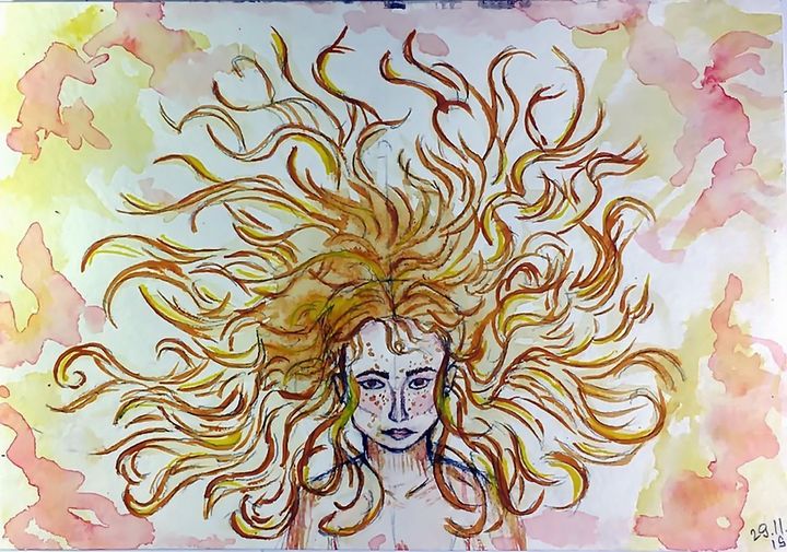 Lady Sun / Девушка солнца - ValentVi - Drawings & Illustration, People ...