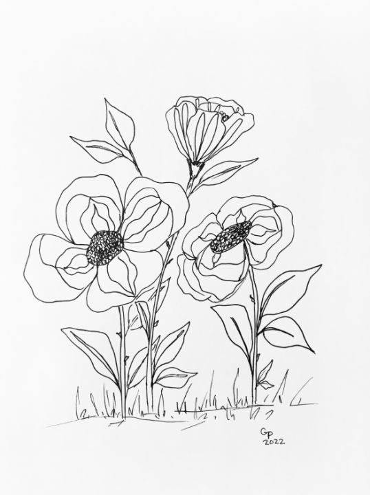 Floral Lines - Inspired Art by Glenda - Drawings & Illustration ...