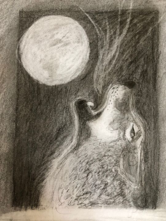 Wolf Howling - Pencil Freedom - Drawings & Illustration, Animals, Birds ...