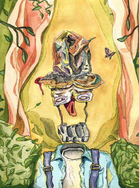 The Last Backpacker - Daniel Archer - Drawings & Illustration, Abstract ...