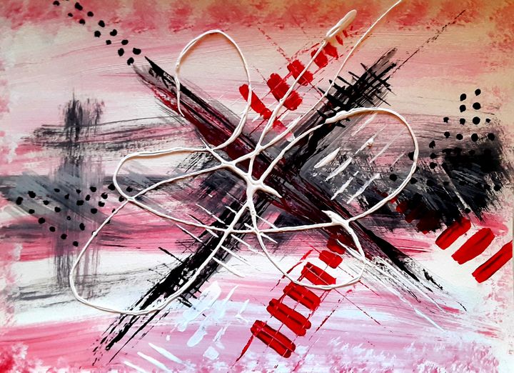 Abstract Red Black and White Art - Alecia Samuelson's Art - Paintings ...