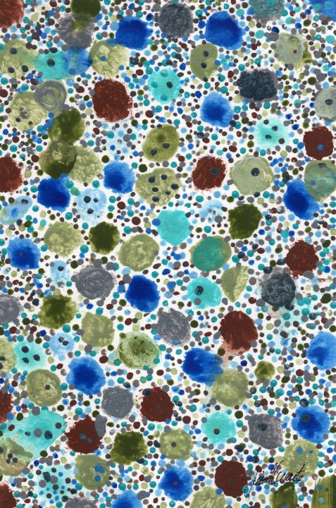 Fun Colorful Dots - Jim Am - Paintings & Prints, Abstract, Other ...