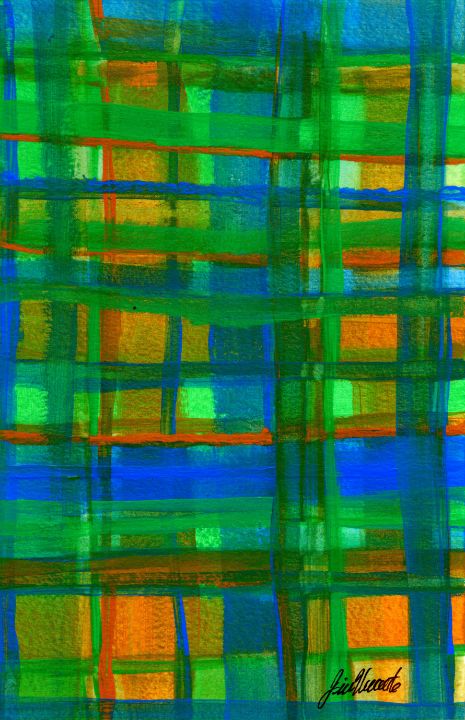 A Colorful Cage - Jim Am - Paintings & Prints, Abstract, Other Abstract ...