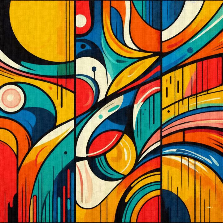 Bold Bright Abstract - DWP1700050 - Dean Wittle - Paintings & Prints ...