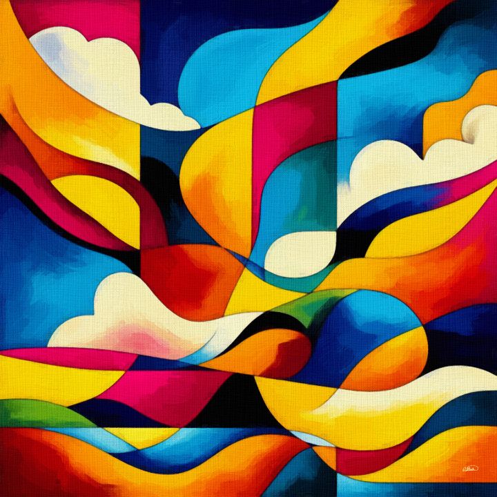 Bold Bright Abstract - DWP1700069 - Dean Wittle - Paintings & Prints ...