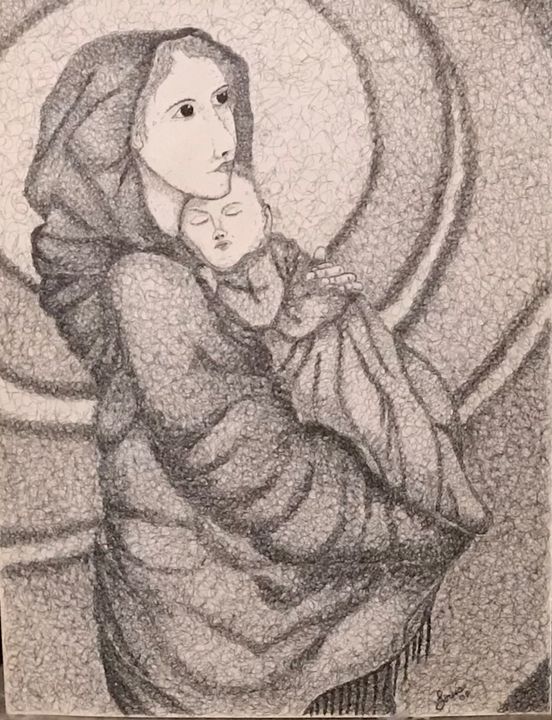 Virgin and Child - Olenick’s - Drawings & Illustration, Religion ...