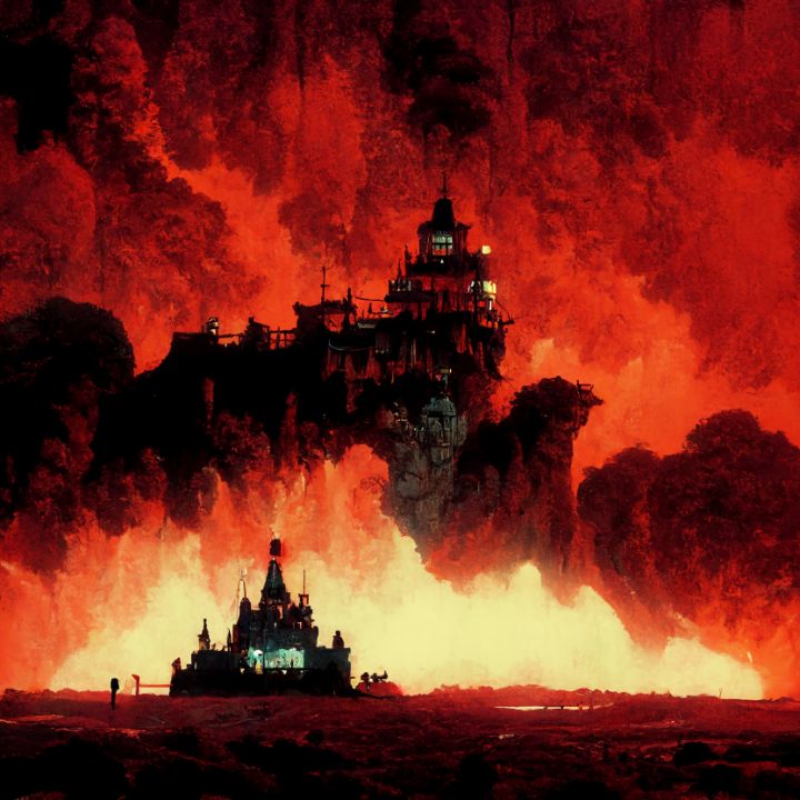 Underworld castle - Neetghost - Digital Art & AI, Buildings ...