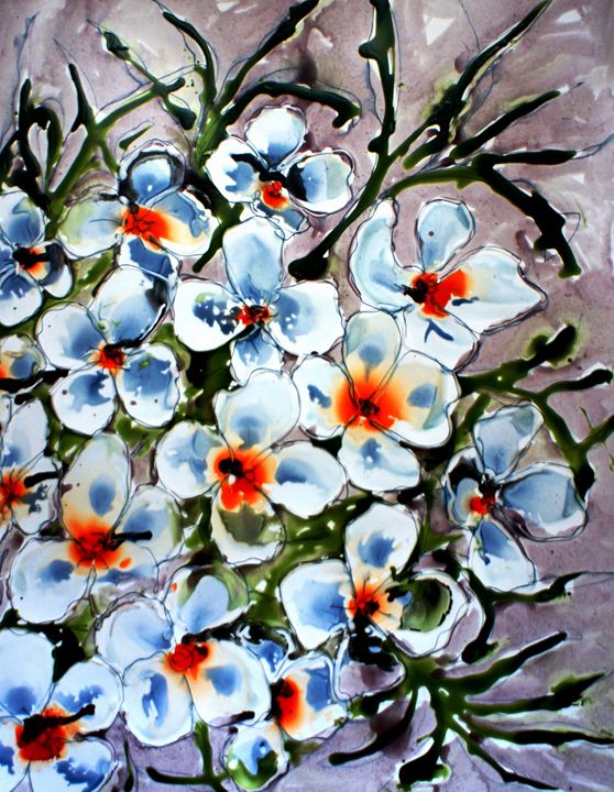 MANN FLOWERS - ZENMOKSHA FLOWERS - Paintings & Prints, Abstract, Other ...