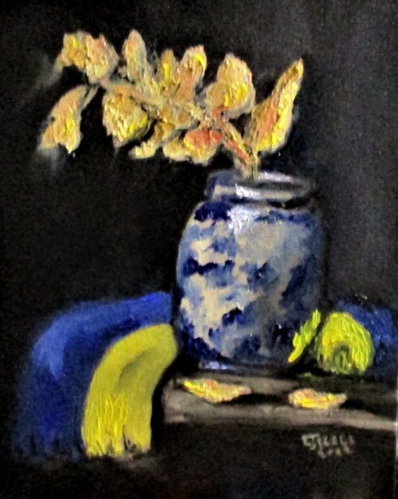 Blue And Gold - CJ Kell Art Work - Paintings & Prints, Still Life ...