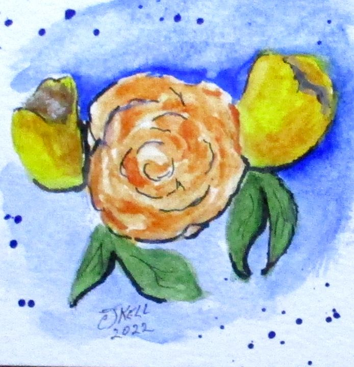 Rose No4 - CJ Kell Art Work - Paintings & Prints, Flowers, Plants ...