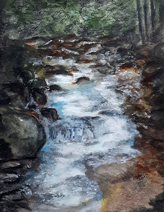 Stream - CJ Kell Art Work - Paintings & Prints, Landscapes & Nature ...