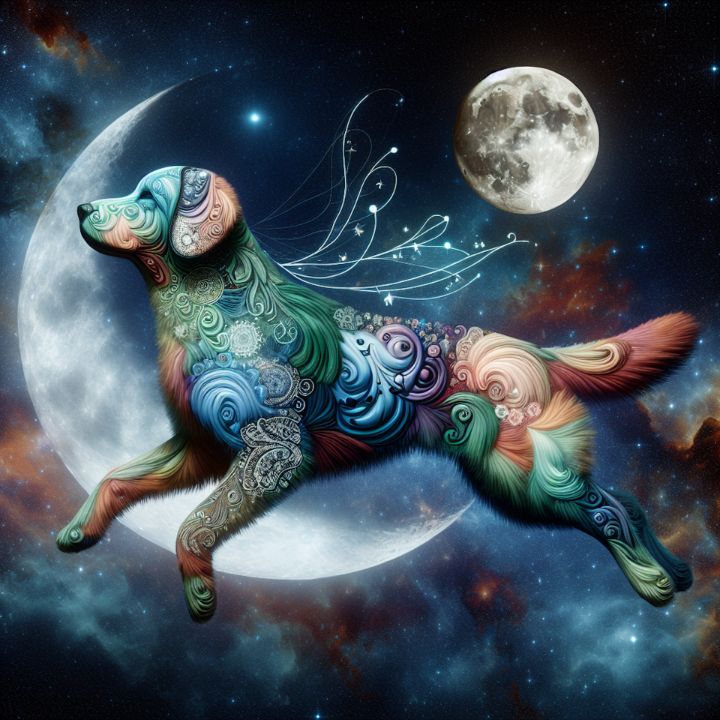 Magical Dog Among The Stars - Coloring My World Art - Digital Art & AI ...
