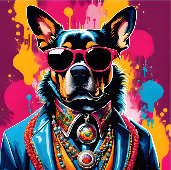 Fancy Doggy - FancyBerry - Digital Art, Humor & Satire, Animals - ArtPal