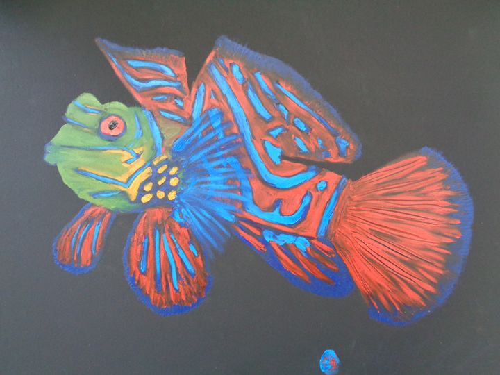 Mandarin Finger Painted Fish - MKinnamanArt - Paintings & Prints ...