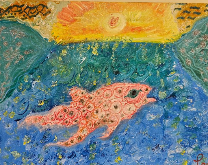 The Golden Lucky Fish - El Rey Arts - Paintings & Prints, Animals ...