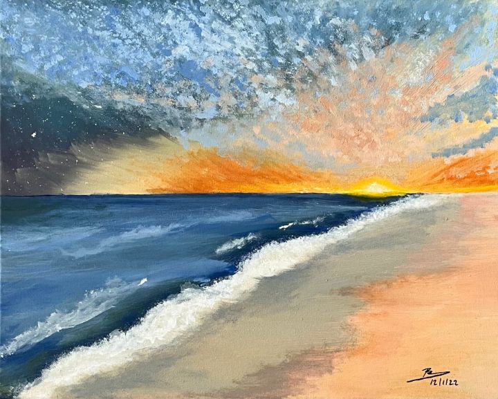 Marine Sunset - Christian Bacon - Paintings & Prints, Landscapes ...