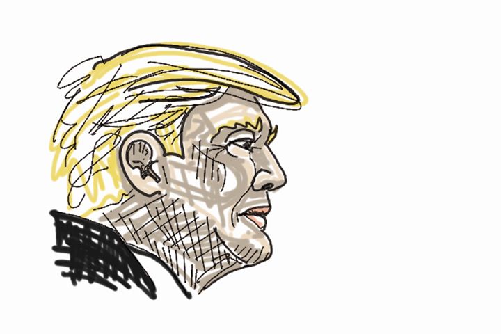 Cartoon Trump - Jingo - Digital Art, Politics & Patriotism, Politics ...