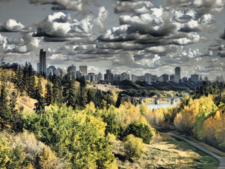 142 St Bridge - Edmonton - Art By Solo - Paintings & Prints, Landscapes ...