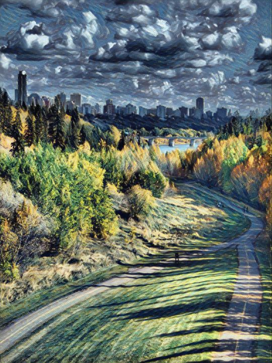 142 St Bridge - Edmonton - Art By Solo - Paintings & Prints, Landscapes ...
