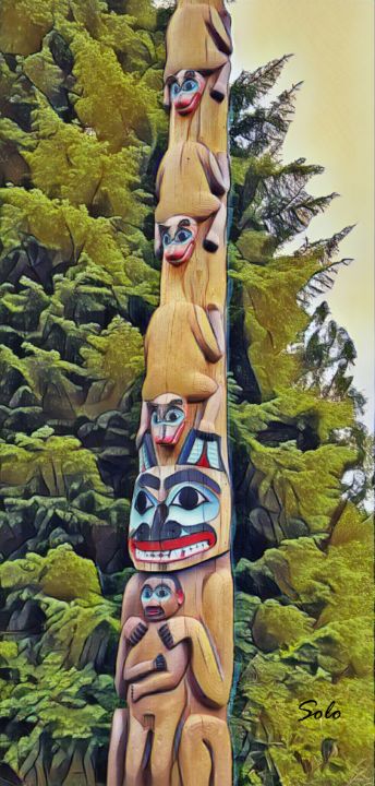 Saxman Totem Pole - Art By Solo - Photography, Ethnic, Cultural ...