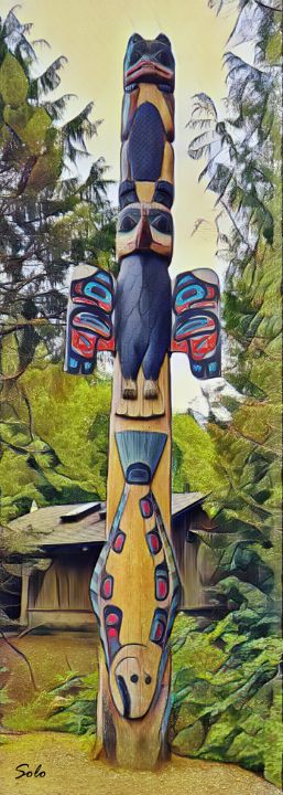 Saxman Totem Pole - Art By Solo - Photography, Ethnic, Cultural ...