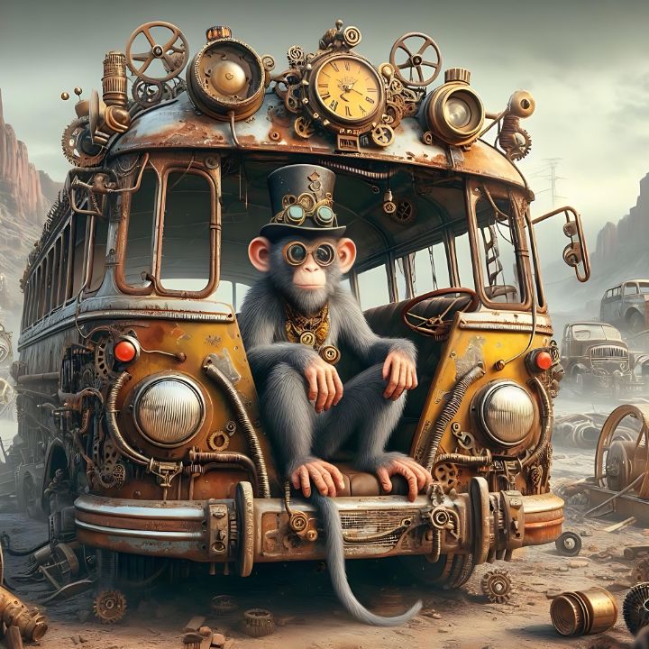 Monkey in the bus 2 - Jonny Design by Photography - Digital Art & AI ...