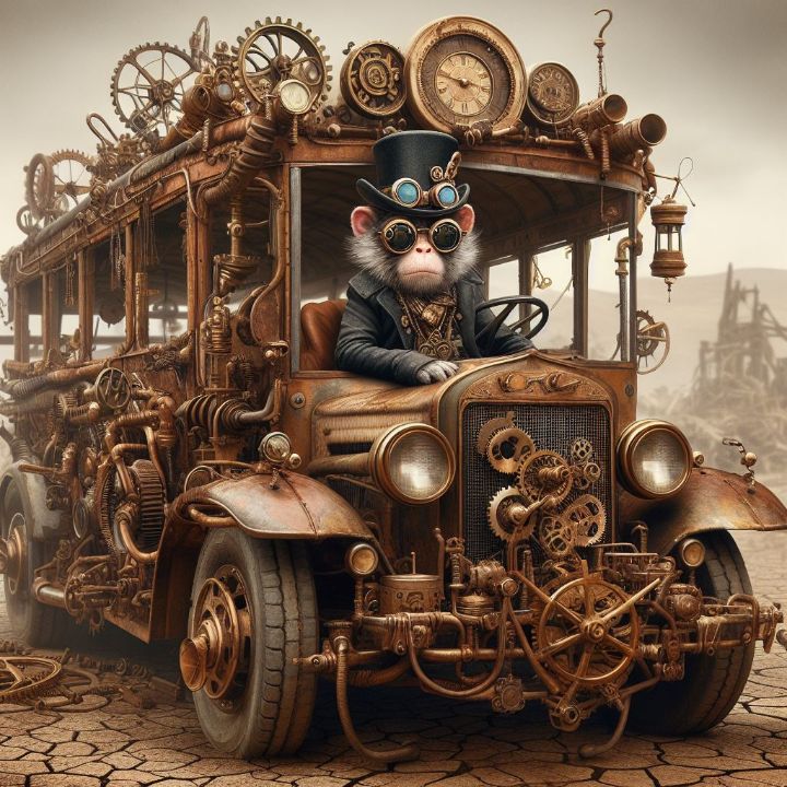 monkey in the bus - Jonny Design by Photography - Digital Art & AI ...
