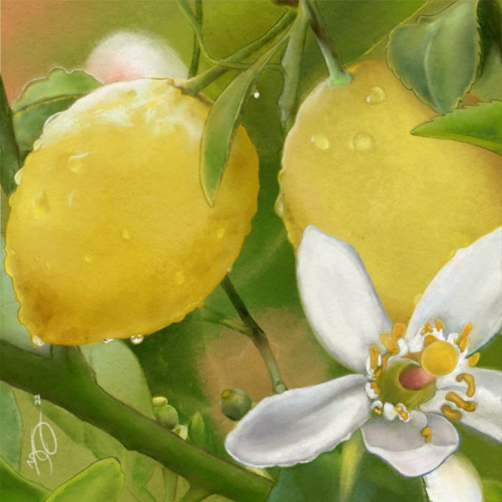 Suurlemoen - Infinite Art by George Jackson - Digital Art & AI, Flowers ...