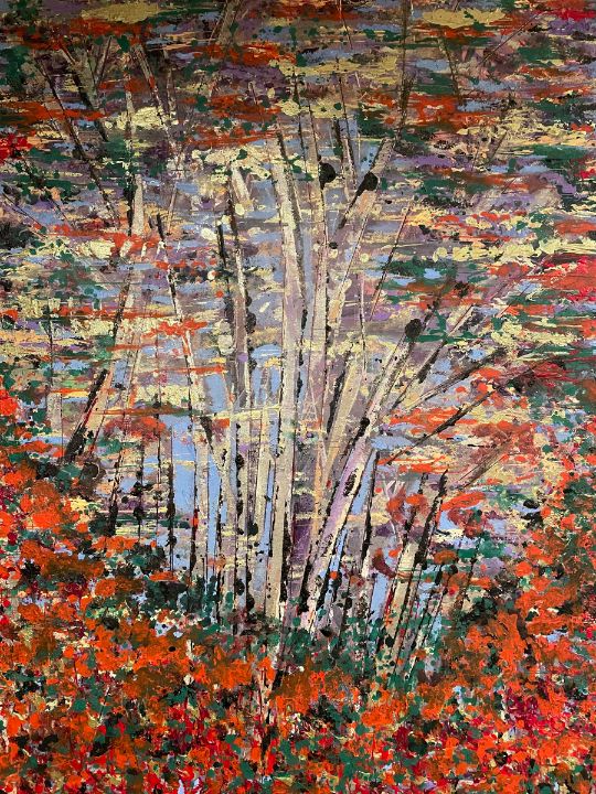 Red Bloom - Sussan Saraie - Paintings & Prints, Landscapes & Nature ...