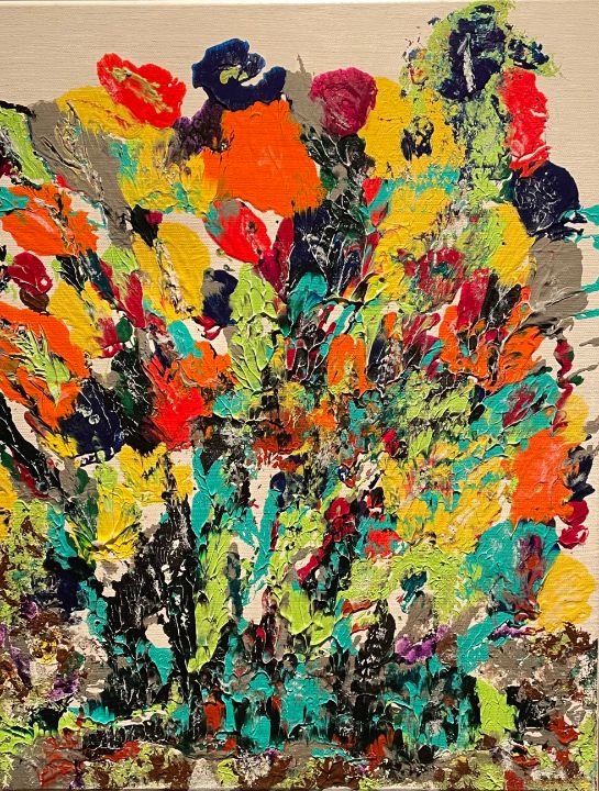 Bouquet - Sussan Saraie - Paintings & Prints, Abstract, Landscape - ArtPal