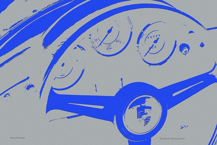 Blue Porsche - Media Syrup - Digital Art & AI, Vehicles ...