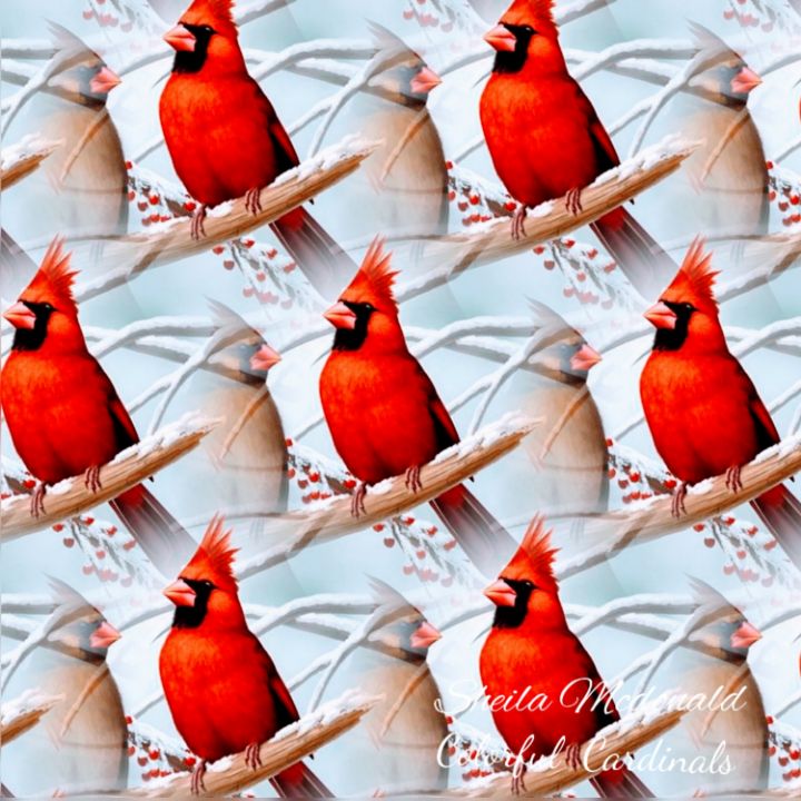 Colorful Cardinal Birds - Art On Wheels - Photography, Animals, Birds ...