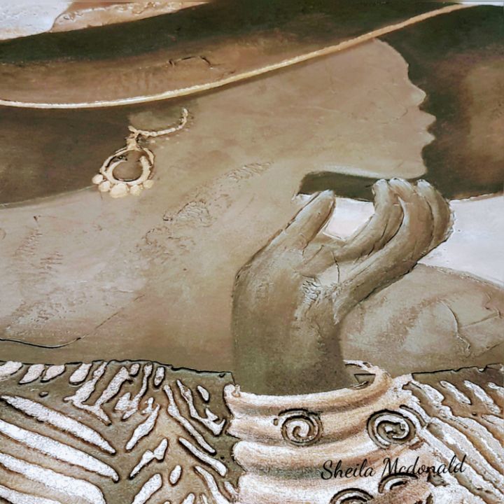 Lady With The Wide Brim Hat - Art On Wheels - Paintings & Prints ...