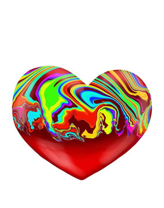 Psychedelic Heart - Lara Brandão - Digital Art & AI, Fantasy ...