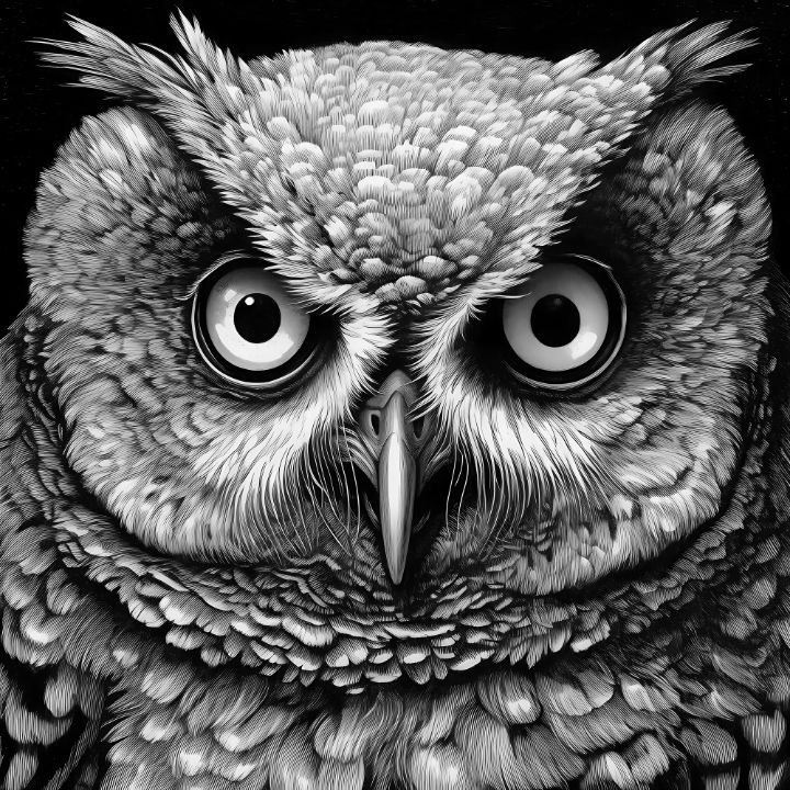 Nocturnal Torment: The Insomniac Owl - Franz Nic - Drawings ...
