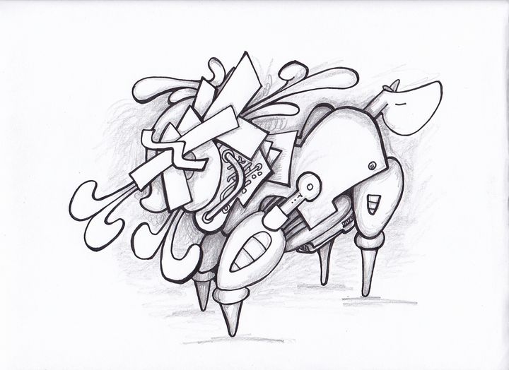 Flicka - Flynn - Drawings & Illustration, Abstract, Figurative - ArtPal