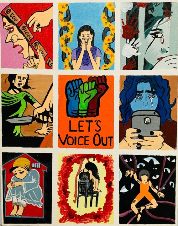 Let’s Voice out - Art and Soul by Semmu - Paintings & Prints, People ...