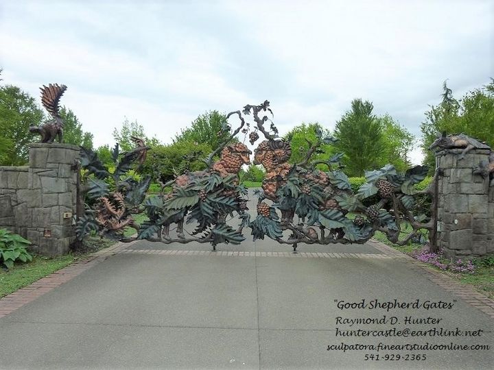 Good Shepherd Gates - Raymond D. Hunter - Sculptures & Carvings ...