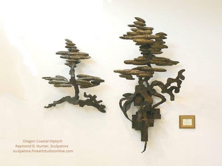 Oregon Coastal Tree Diptych - Raymond D. Hunter - Sculptures & Carvings ...