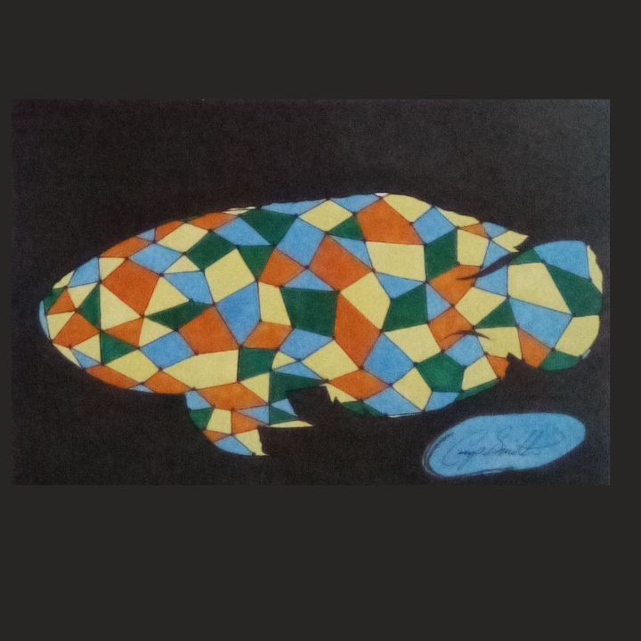 Abstract Jester Fish - Carys Artwork - Drawings & Illustration, Animals ...