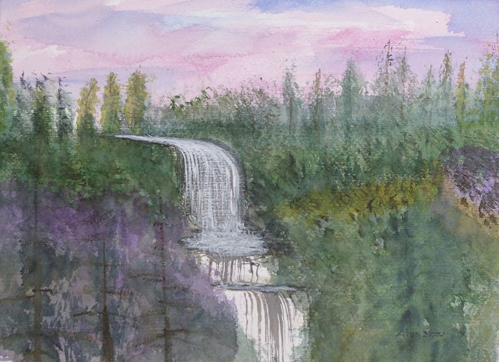 3 Tier waterfall. - Alan Skau - Paintings & Prints, Landscapes & Nature ...