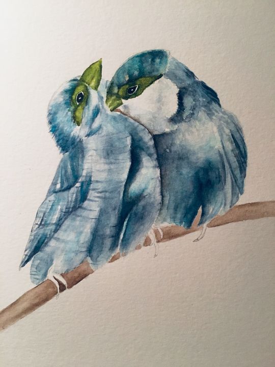 The pair - Zero Art - Paintings & Prints, Animals, Birds, & Fish, Birds ...