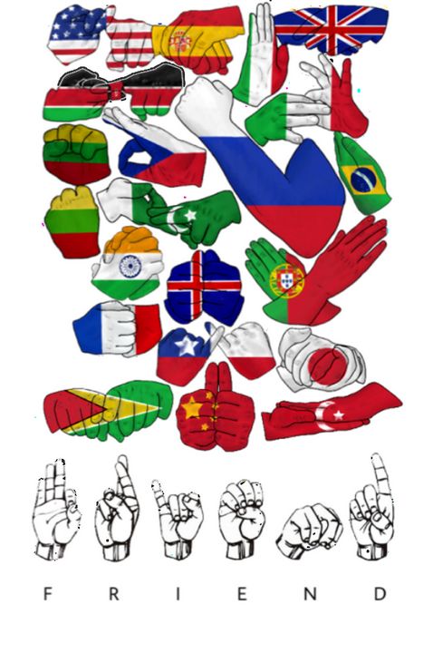 Friend in Sign Language - AJS - Digital Art & AI, Ethnic, Cultural ...